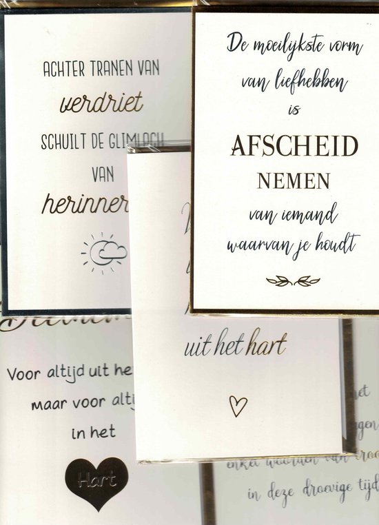 Wenskaart - rouwkaart - chique condoleance kaart - gouden details ...