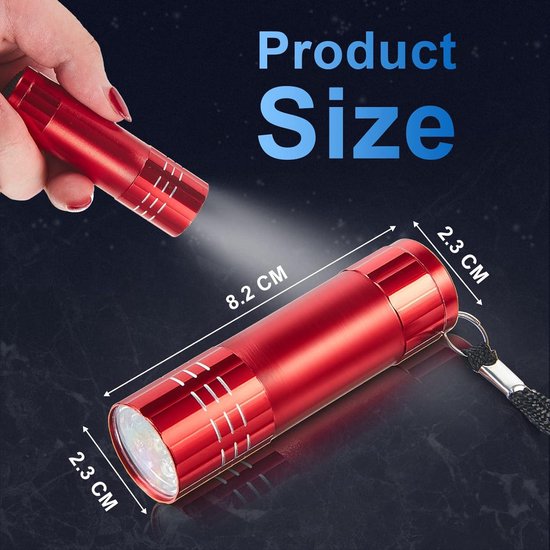 Zaklamp 2 stuks mini zaklamp kleine handzaklamp led-zaklamp voor ...