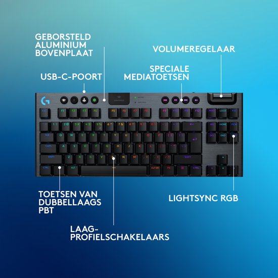 Logitech G915 X Lightspeed TKL - Draadloos Gaming Toetsenbord - Tactile ...