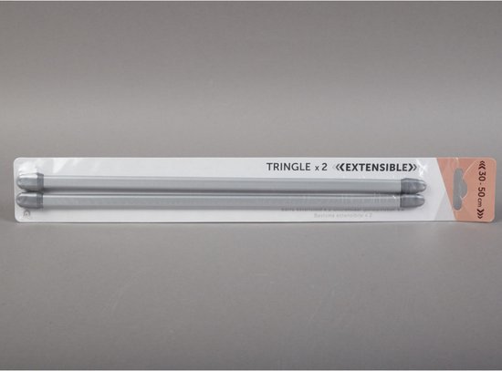 30-50 cm -Gifi Diffusion - Uitschuifbare gordijnroede - zilvermetaal ...