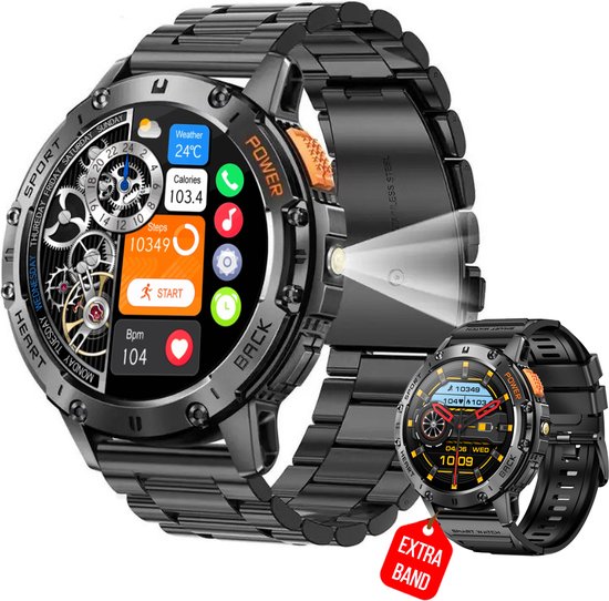 Synyq Solid Pro Smartwatch Heren - 48mm 1,43 AMOLED Scherm ...