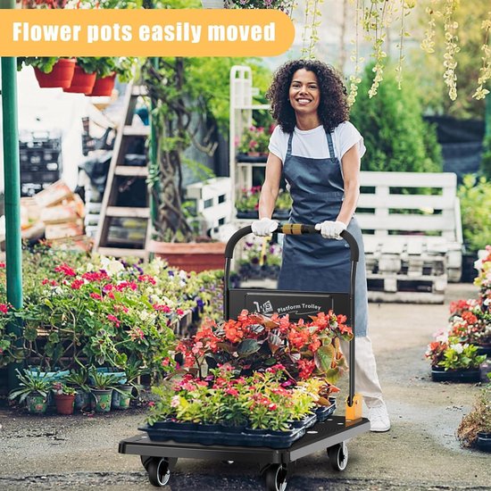 Transportwagen steekwagen inklapbaar vouwwagen - 1 hand platformwagen ...