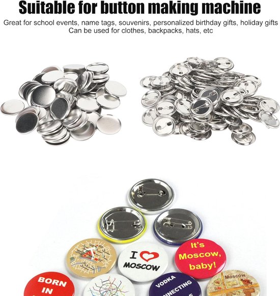 100 Sets lege button maken supplies voor ronde badges, inclusief ...