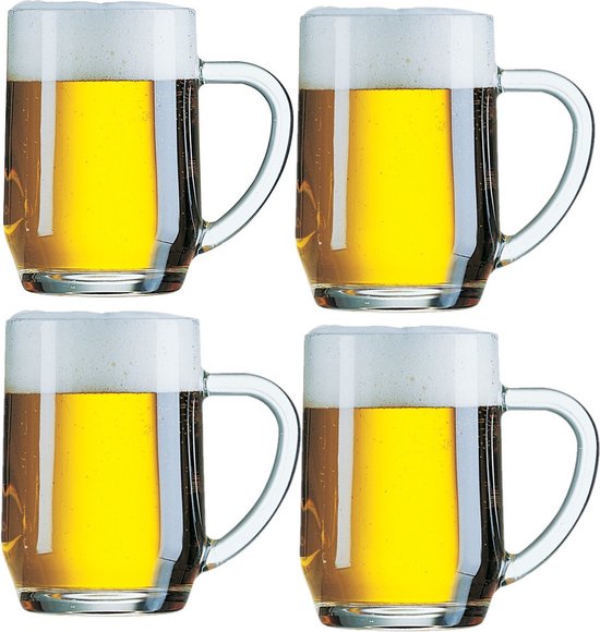 Arcoroc Bierglas - Set van 4x stuks - bierglazen - bierpullen - 560 ml - hardglas -... | bol