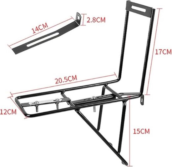 Equivera Bagagedrager fiets - Fietstrekker bagagedrager - fietsrekker ...