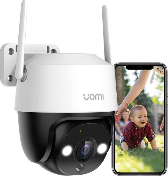 Bewakingscamera 2K voor buiten met AI-persoons-voertuigherkenning- 360° PTZ-... | bol