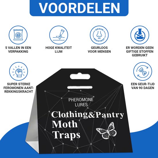 Professionele Anti-mottenpakket voor Kleding- en Voedselmotten ...