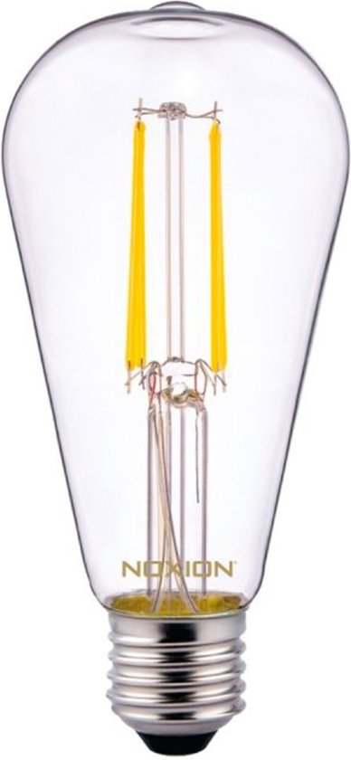 Noxion Lucent LED E27 Peer Filament Helder 4W 470lm - 827 Zeer Warm Wit | Vervangt 40W. | bol