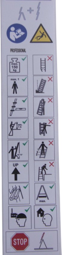 Stickers gebruiksaanwijzing ladder - Per stuk | bol