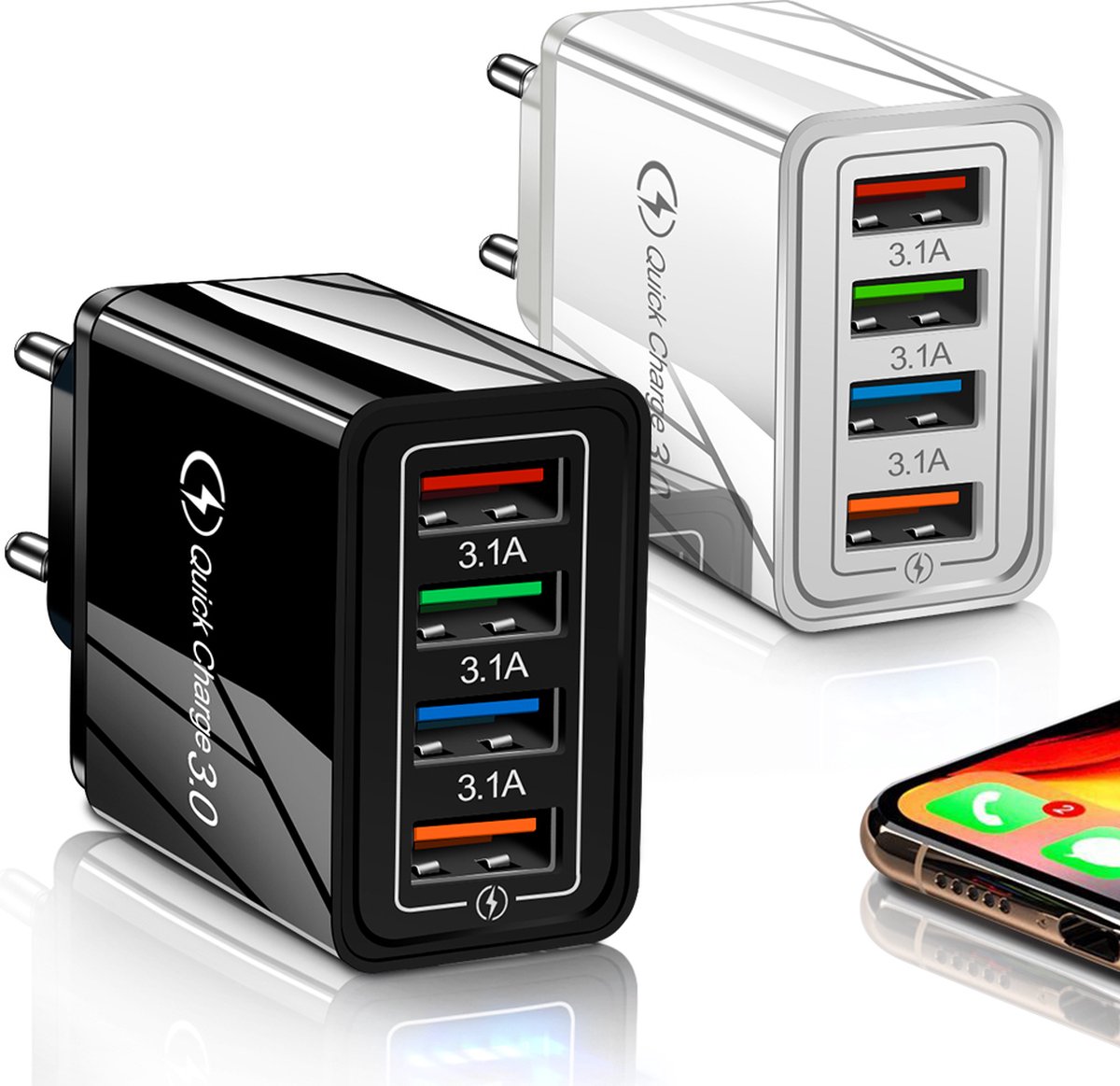 USB snel lader/Quick Charger 3.0 - USB stekker - USB Lader - Oplader ...
