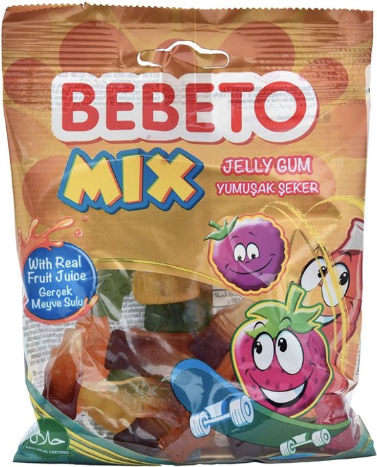 Bebeto - mix jelly gum with real fruit juice (halal) - 80 gr - per 4 ...