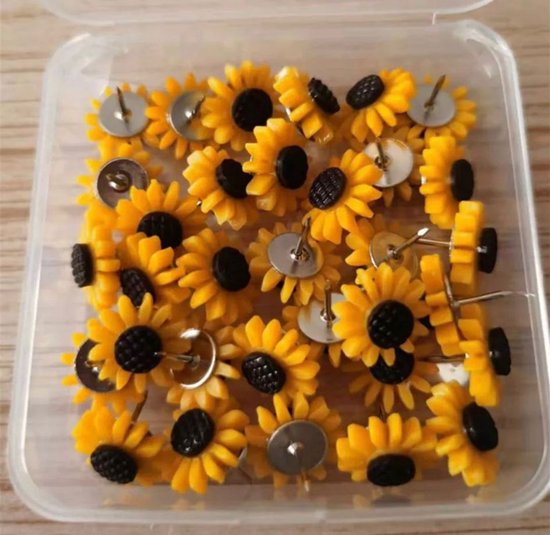Punaises zonnebloemen | Kantooraccessoire | Prikbord |punaises ...