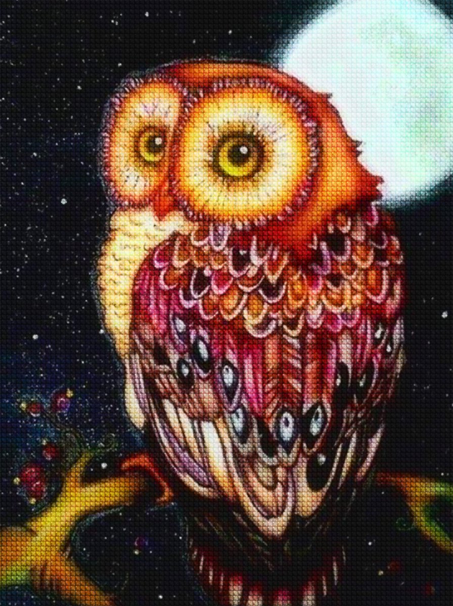 Rode Uil - Diamond Painting - Diamond Painting Volledig Pakket ...