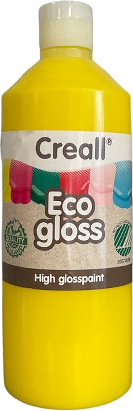 Creall Eco Gloss glans verf 500ml geel | bol.com
