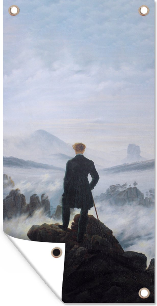 Affiche de jardin Le vagabond au-dessus de la mer de brouillard ...