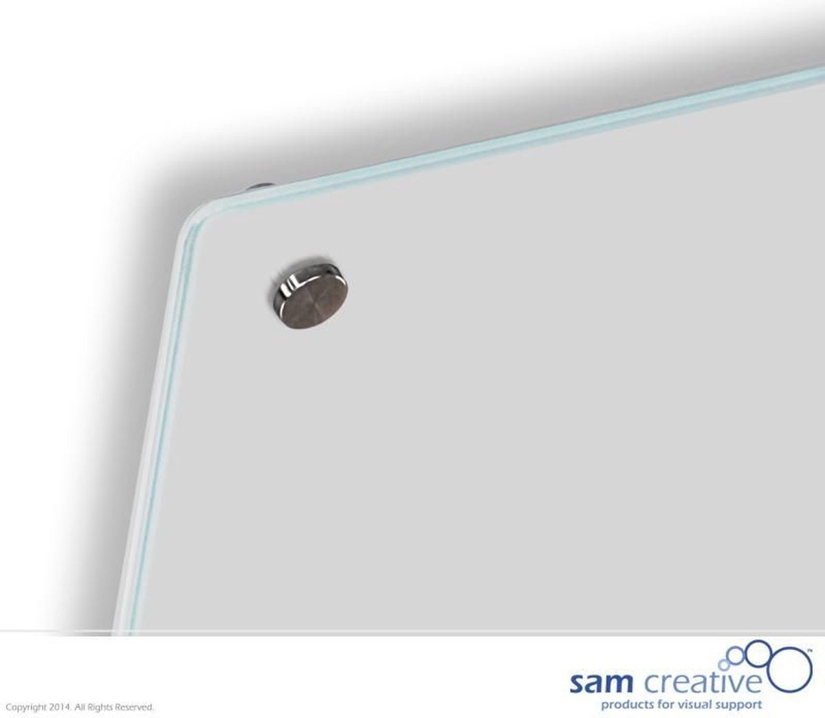 Whiteboard Glas Solid Clear White 60x120 cm | sam creative whiteboard ...