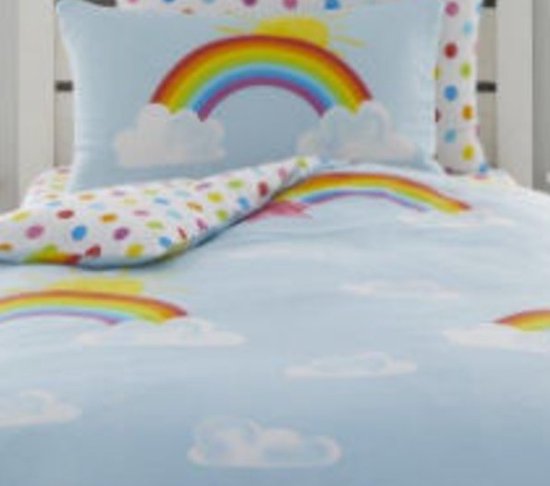 Regenboog eenpersoons dekbedovertrek - multi colour - Rainbow dekbed 1 ...
