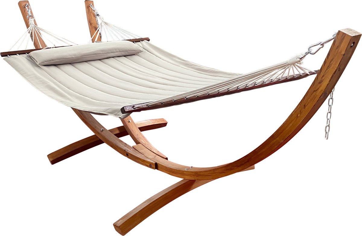 AXI Hawaï Hangmat set - Beige hangmat met FSC houten frame - max. 250 ...
