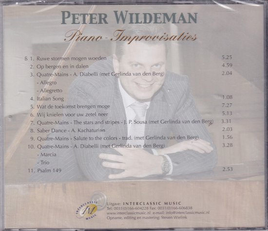 Pianoimprovisaties - Peter Wildeman, Peter Wildeman | CD (album ...