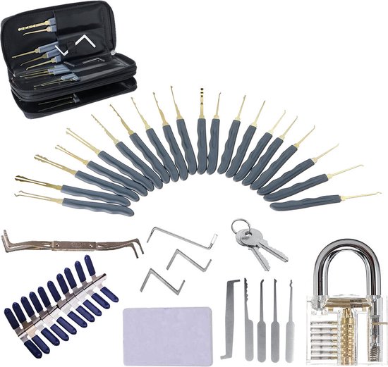 Sellavy® Premium Lockpick set 44 delig - Lockpicking set - Lockpick ... Sellavy® Premium Lockpick set 44 delig - Lockpicking set - Lockpick ...
