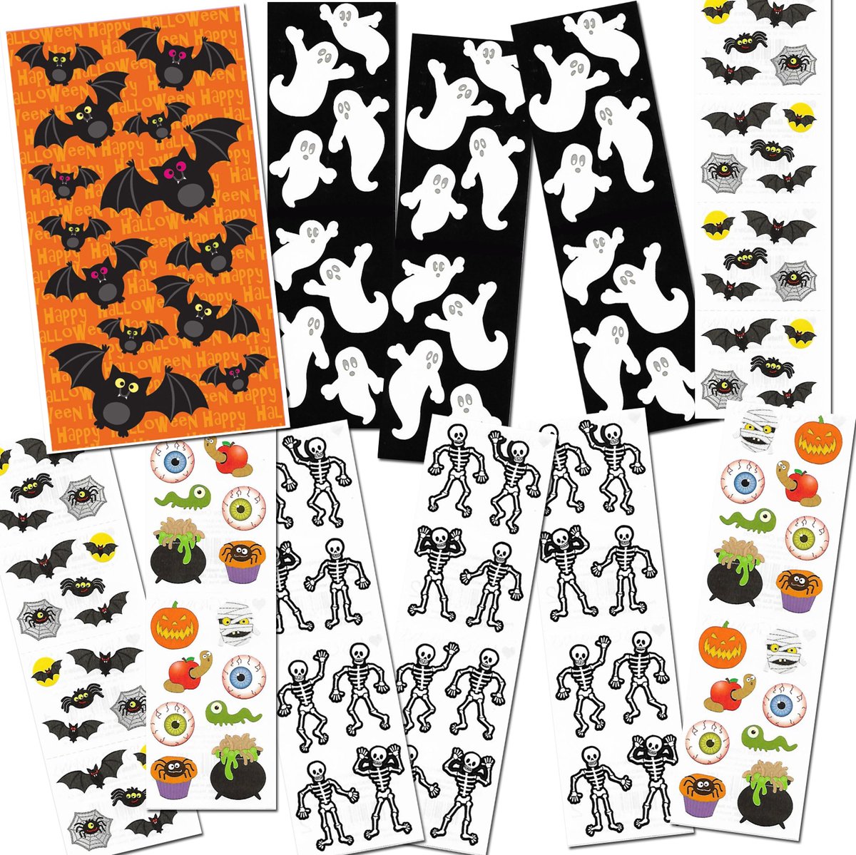 Halloween Stickers - 133 Stickers - 11 vel Halloweenstickers ...