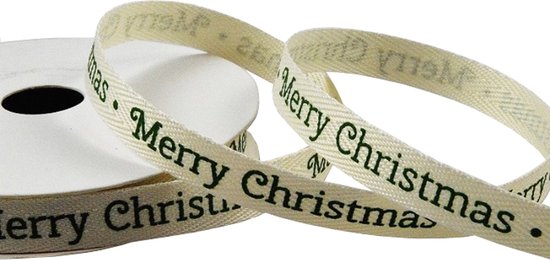 Kerst Lint 10mm (1cm) | Katoen Lint | Keperband Kerstlint | Merry ...