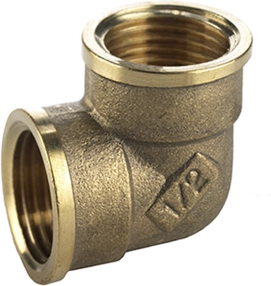 VSH draadfitting met 2 aansluiting D1116, messing, le 28.8mm, knie | bol.com