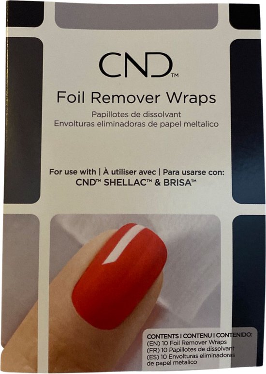 CND - Foil Remover Wraps 10st - Shellac Remover | bol