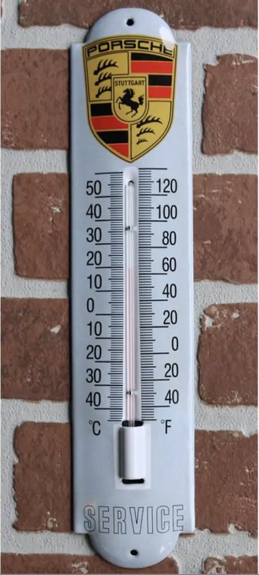 Porsche Emaille Thermometer - 30 x 7 cm | bol.com