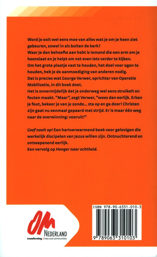 Geef Nooit Op!, George Verwer | 9789063310103 | Boeken | bol