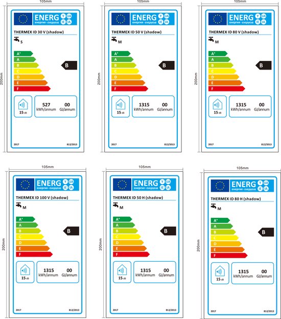 Thermex ID 50 H Shadow Platte horizontale smart boiler, 50 Liter, zwart | bol