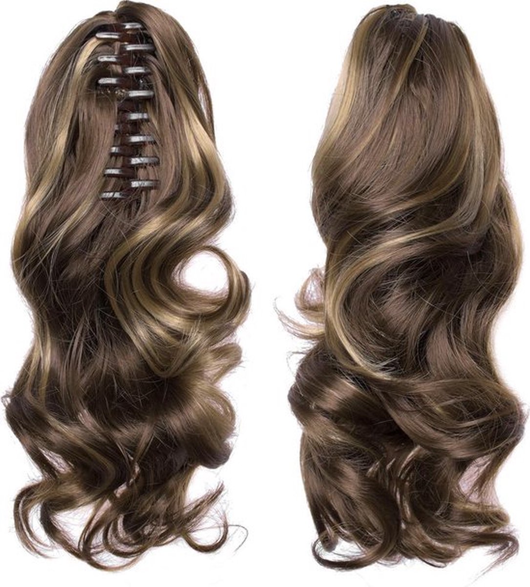 Premium Synthetic Fiber Grip-in Ponytail/ Ponytail met Klem (#4BH27 ...