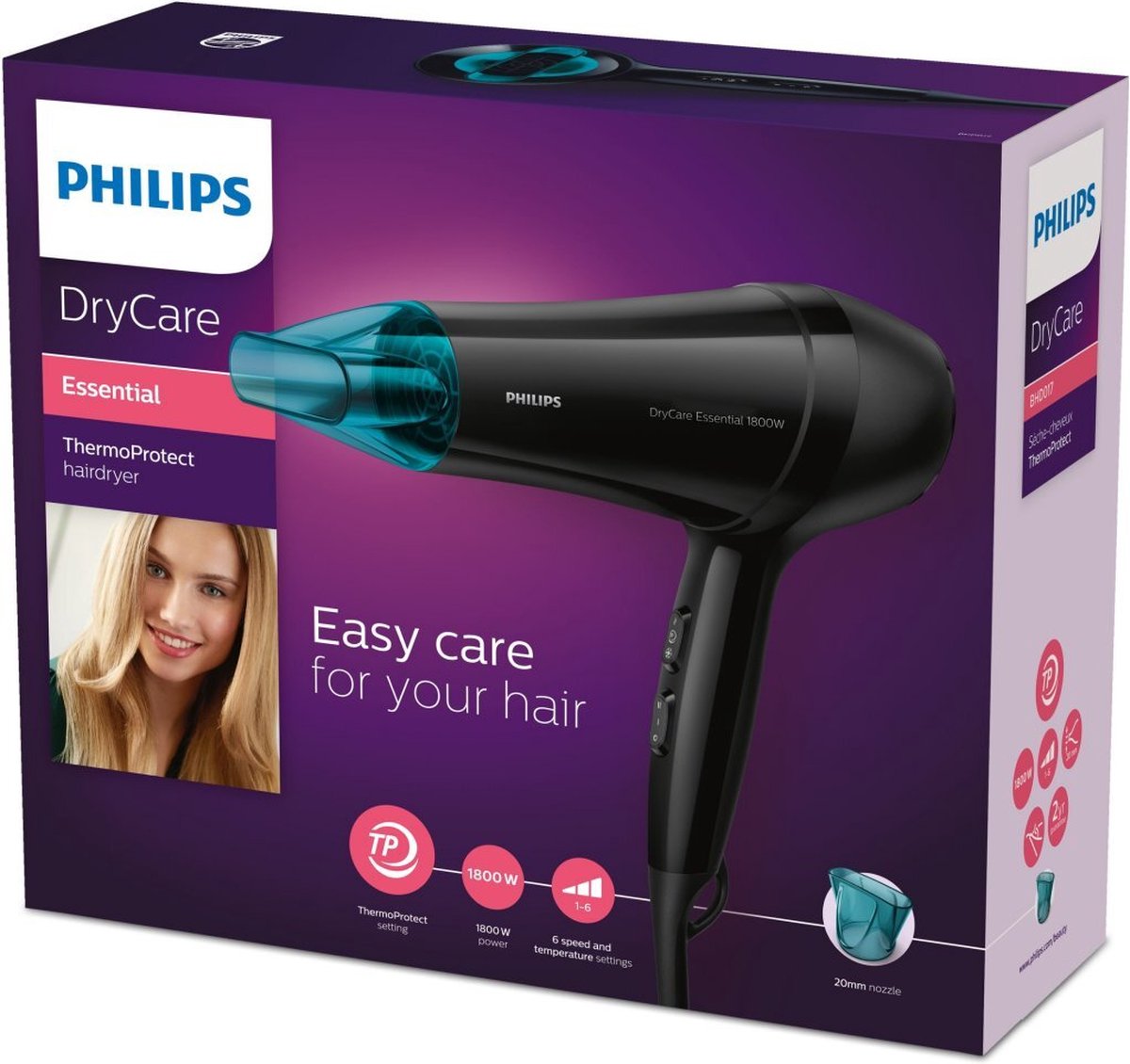 Philips BHD017/00 Fohn Zwart | bol.com