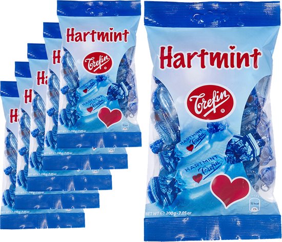 6 Zakken Hartmint Crefin á 200 gram - Voordeelverpakking Snoepgoed | bol