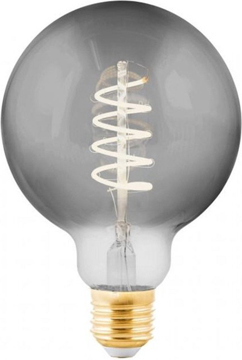 LED FILAMENT E27 GLOBE M DIMBAAR SMOKE 4W - 2200K - Ø95 - Rookglas ...