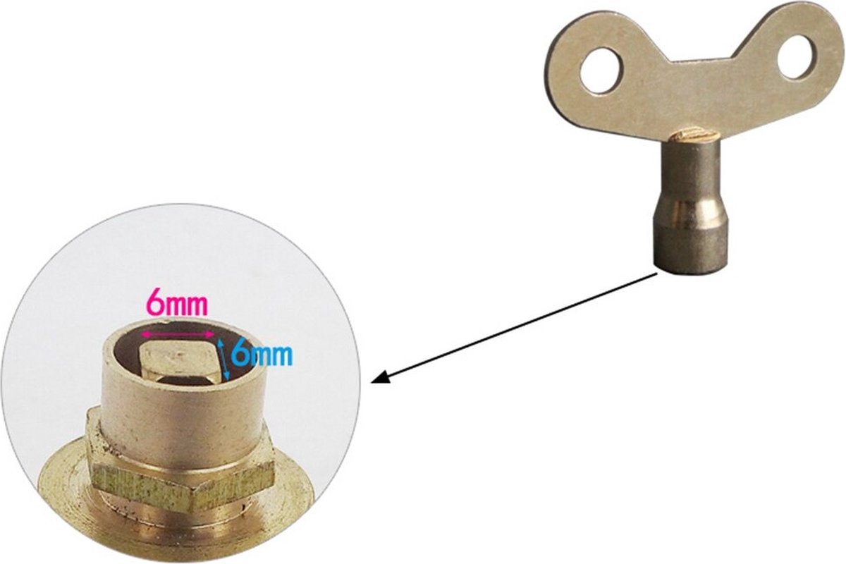 Premium CV Ontluchtingssleutel - Kraan Sleutel - Badkamer - Keuken ...