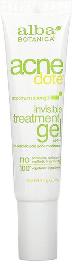 Alba Botanica, Acnedote, Invisible Treatment Gel, Oil-Free, Acne ...