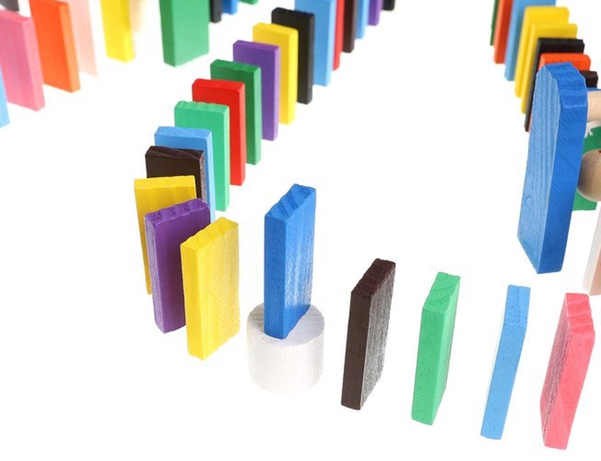 A&K XXL Domino Set van Hout - 1080 Delig Inclusief Elementen ...