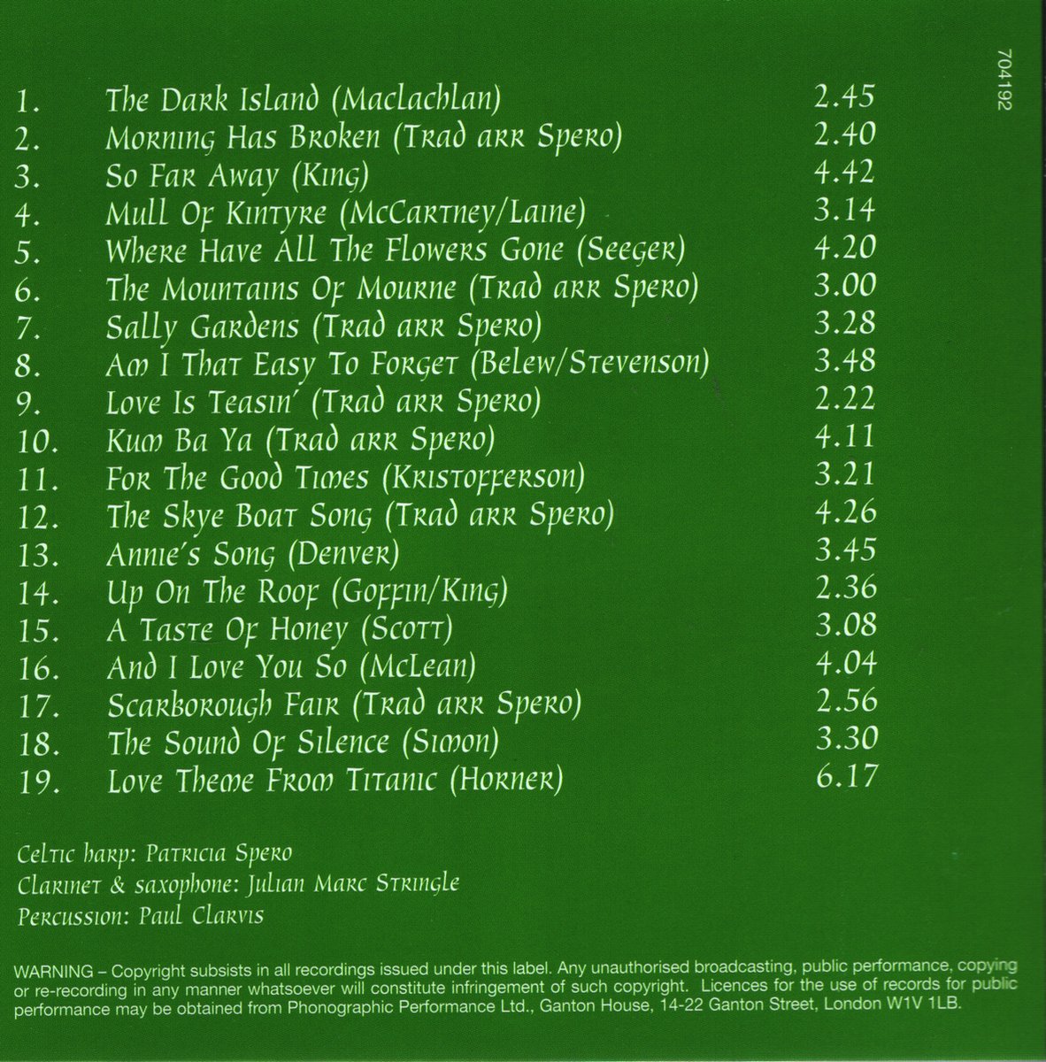 Celtic Harp, Patricia Spero | CD (album) | Muziek | bol.com