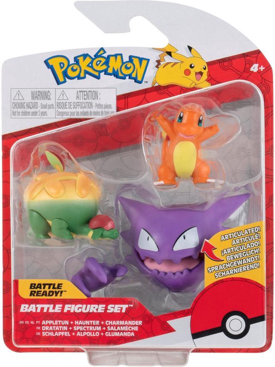 Appletun + Haunter + Charmander – Pokémon Battle Feature Figure ...