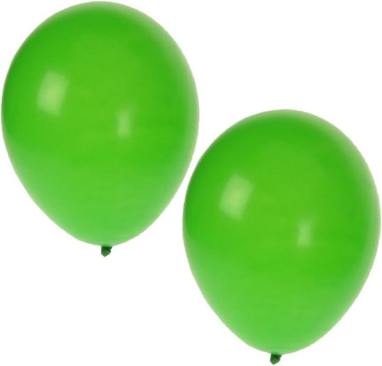 30x Ballonnen geel en groen - 27 cm - gele / groene versiering | bol
