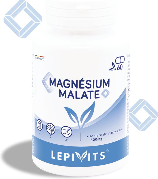 Magnesium Malaat | 60 Capsules VEGAN | Bevordert een gezonde werking ...