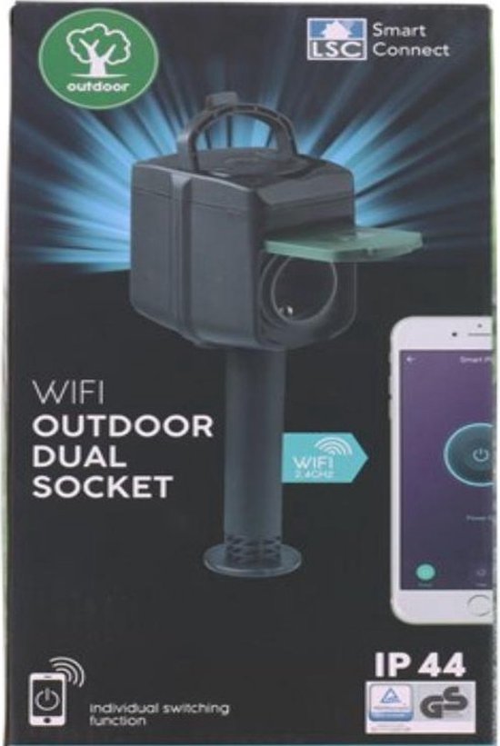 Stopcontact Buiten - Slim Stopcontact - WIFI - Waterproof - Tuinpaal ...