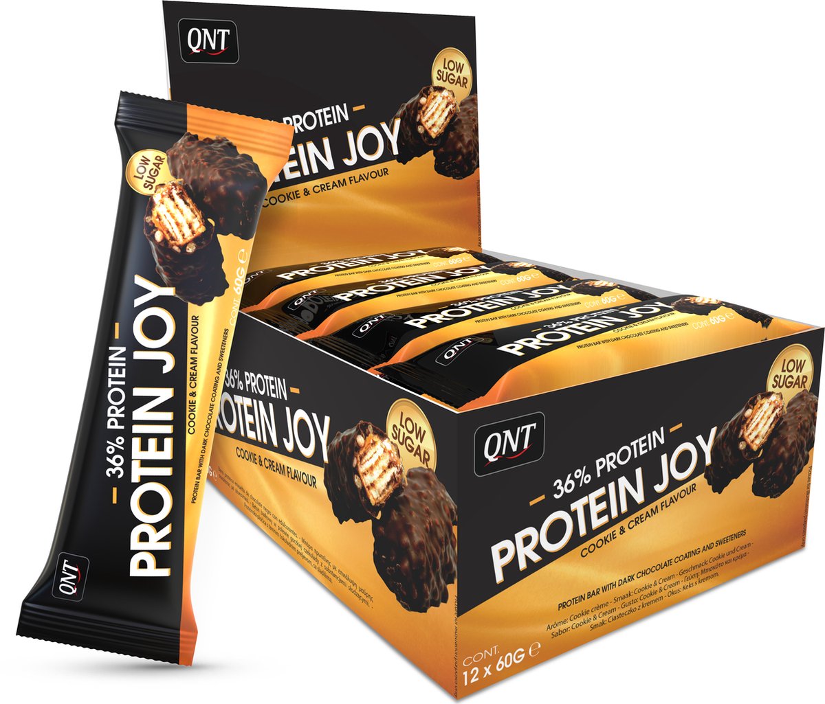 Protein Joy Bars (12x60g) Cookie & Cream | bol.com
