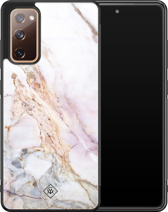 Casimoda® hoesje - Geschikt voor Samsung Galaxy S20 FE - Parelmoer Marmer - Luxe Hard... | bol