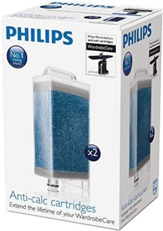Philips antikalk cassette - 2 STUKS- filter strijkijzer anti kalk ...