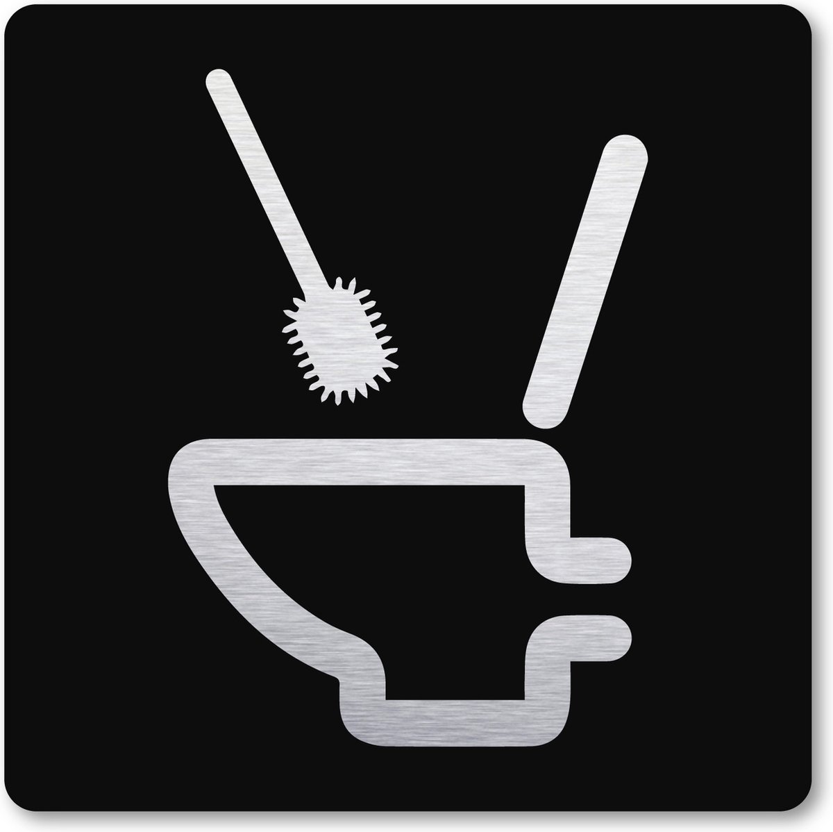 Pictogram WC schoonmaken - pictogrammen - zwart - deurbordje - 10 x 10 ...