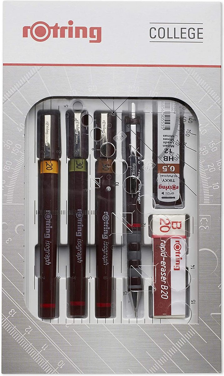 Rotring Rapidograph College set van 3 stuks | bol