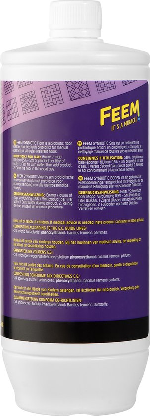 Feem Synbiotic Floor Cleaner - Fles 1L | bol