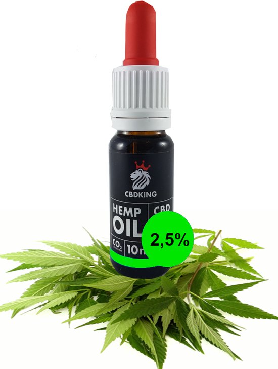CBD King - CBD Olie - 2,5% CBD - CBD - Hemp Oil 2,5% - 2,5 procent ...